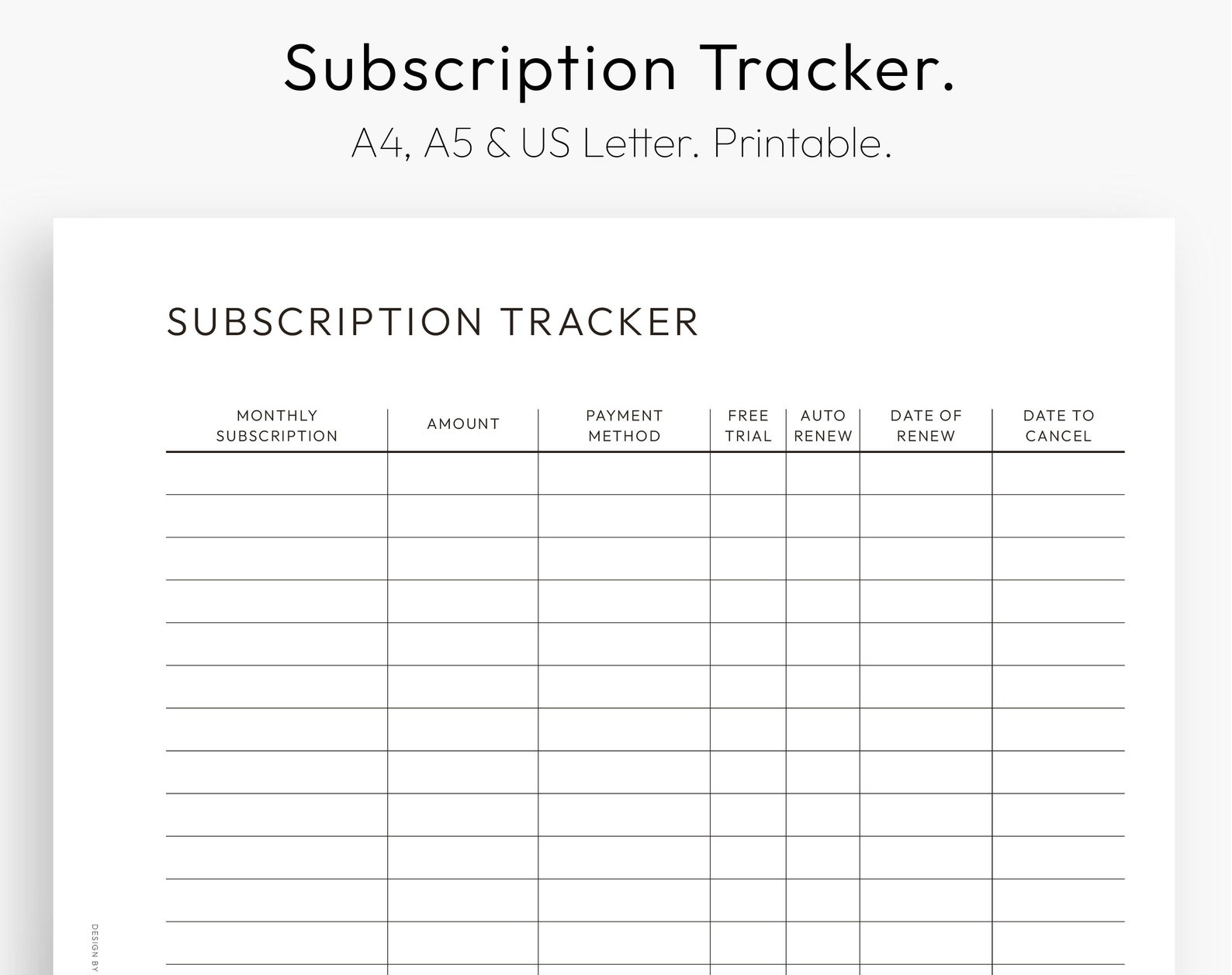 Subscription Tracker, Monthly Subscriptions, Yearly Subscriptions ...