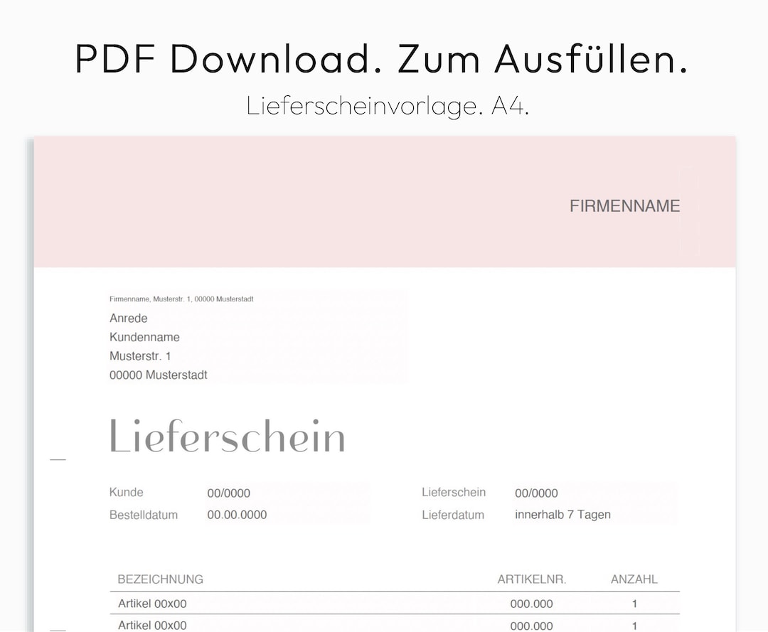 Spannende Lieferschein Blanko Und Bewertungnie9748