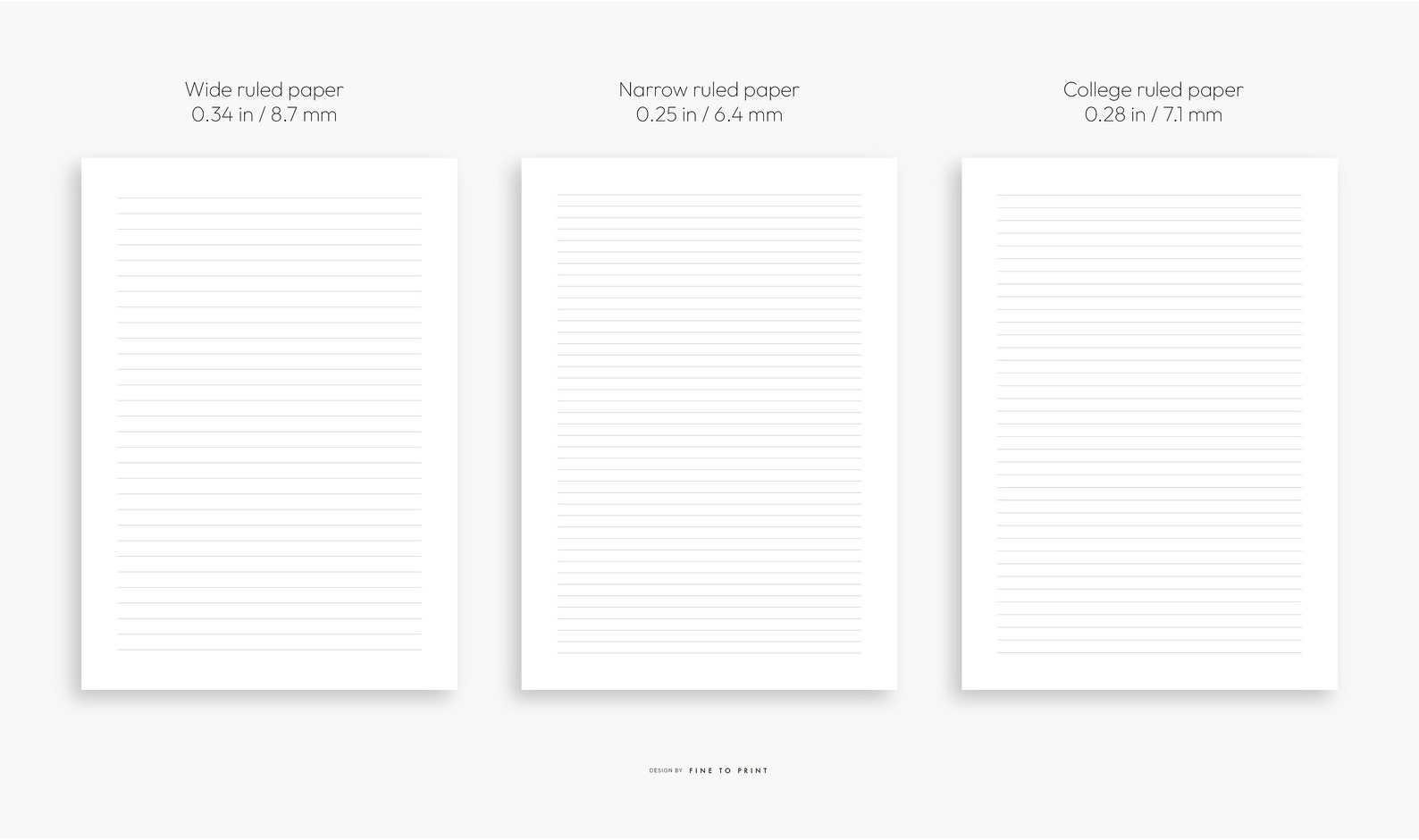 Printable Lined Paper, Graph Paper, Grid Paper, Dot Paper, Instant ...