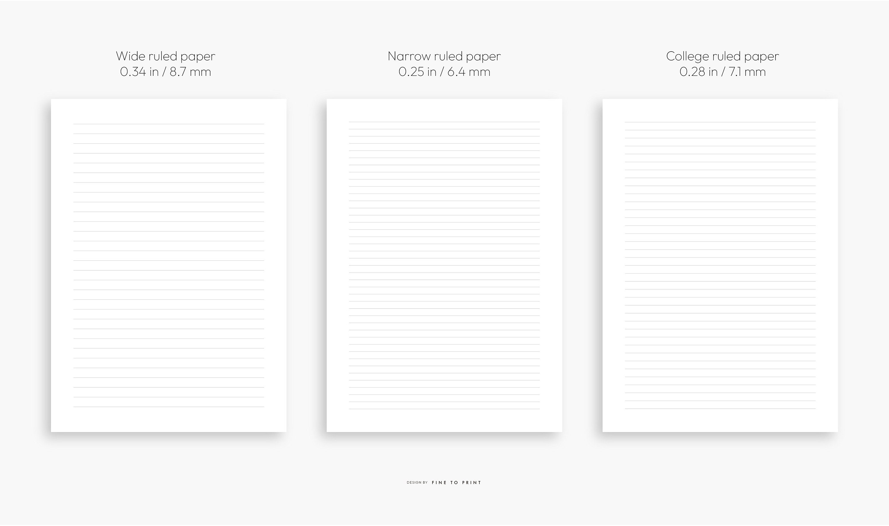 Printable Lined Paper, Graph Paper, Grid Paper, Dot Paper, Instant ...