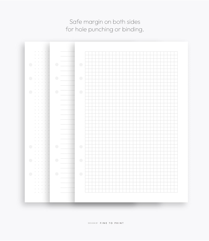 Printable Lined Paper, Graph Paper, Grid Paper, Dot Paper, Instant ...