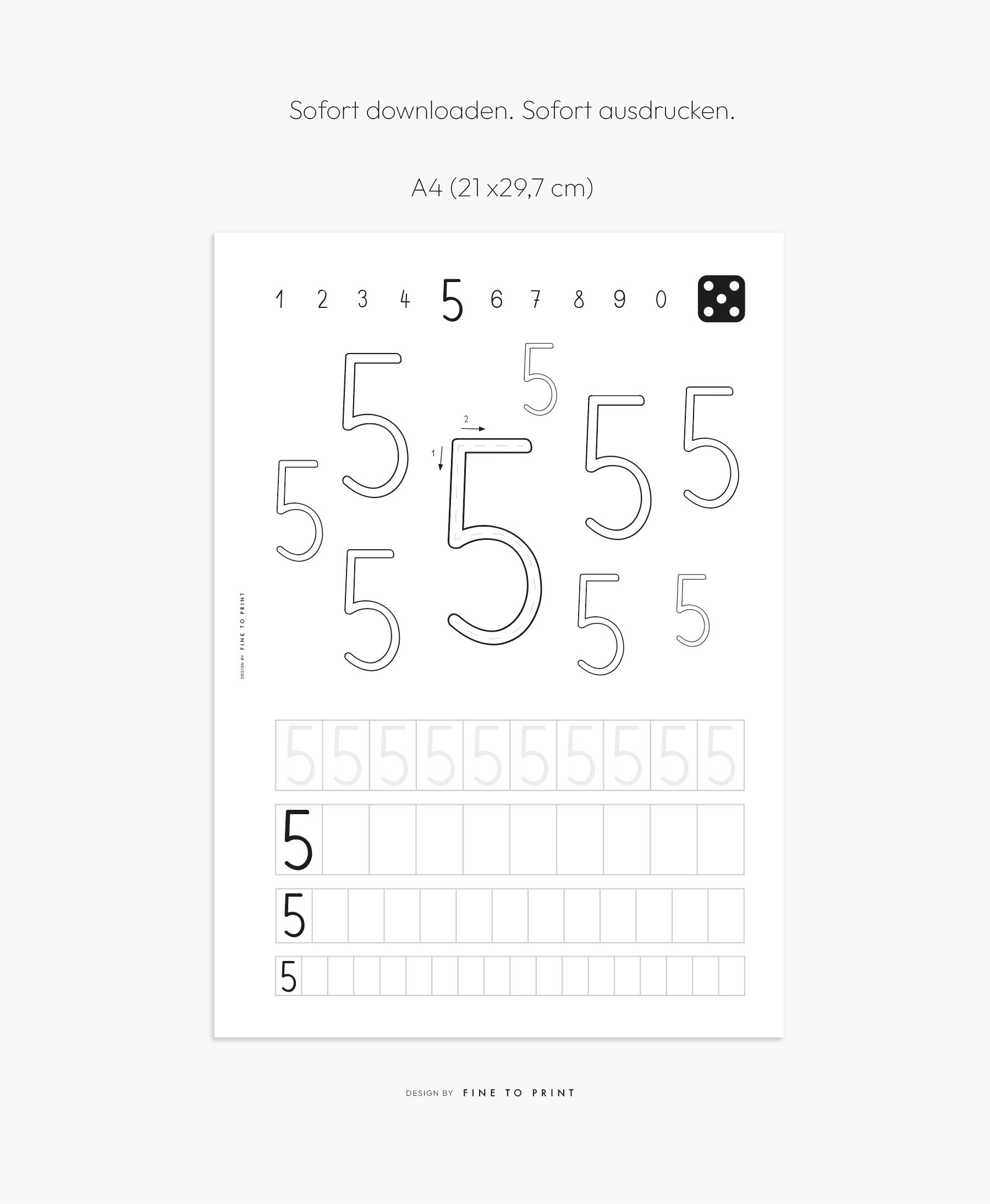 Tracing Numbers, Preschool, Number Tracing Worksheet, Printable Trace ...