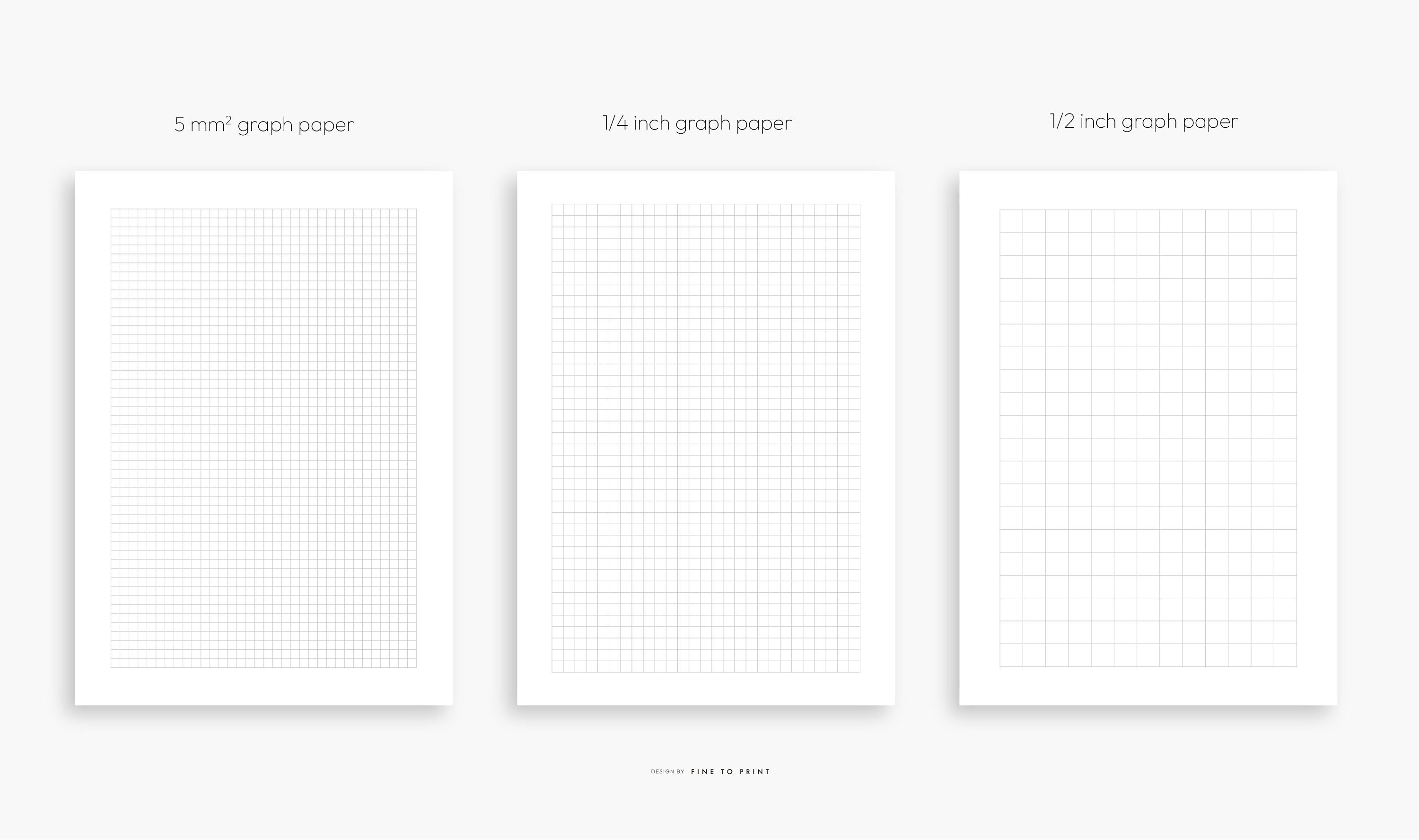 Printable Lined Paper, Graph Paper, Grid Paper, Dot Paper, Instant ...