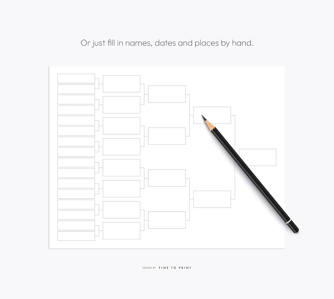 Editable Family Tree Chart 5 Generations Download Pedigree Chart