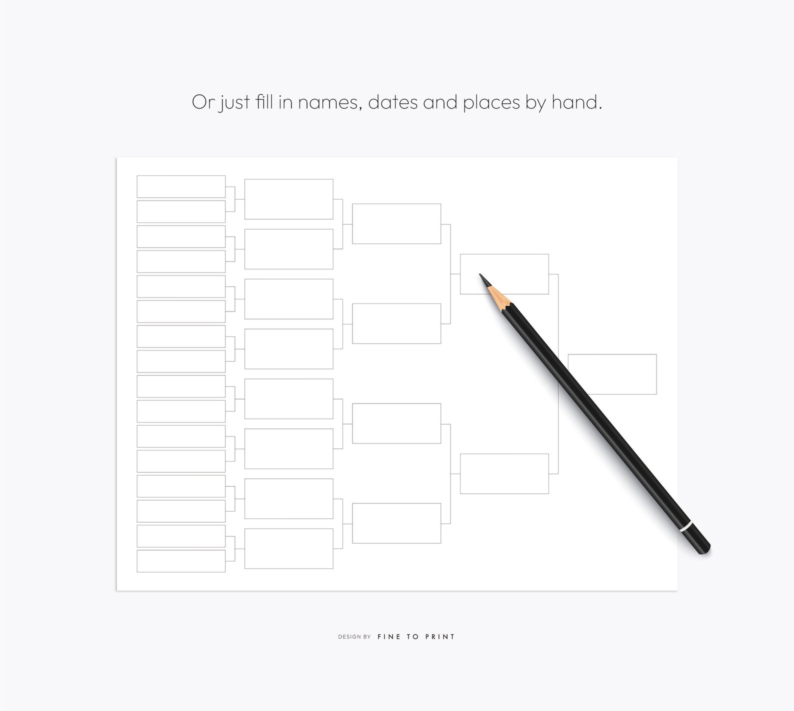 Editable Family Tree Chart, 5 Generations, Download Pedigree Chart ...
