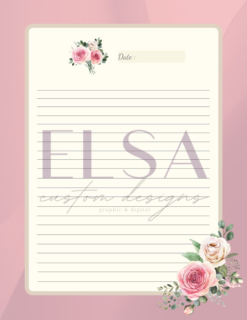 Printable Journal Pages - Pink Journal - Printable PDF - Instant ...