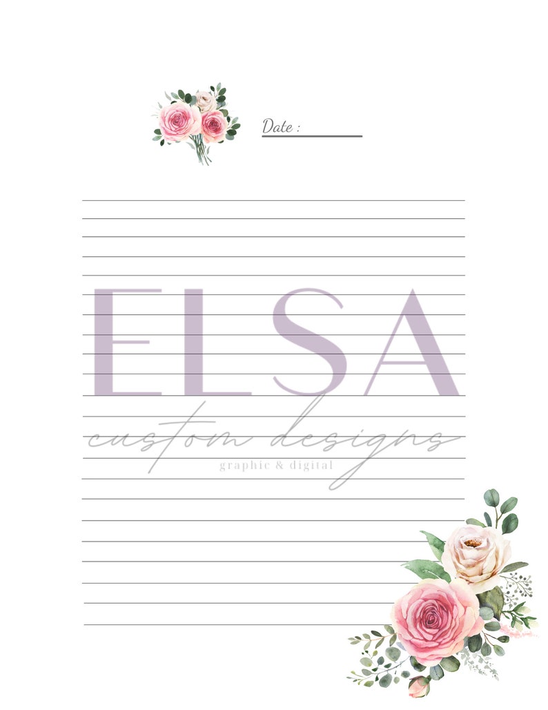 Printable Journal Pages - Pink Journal - Printable PDF - Instant ...