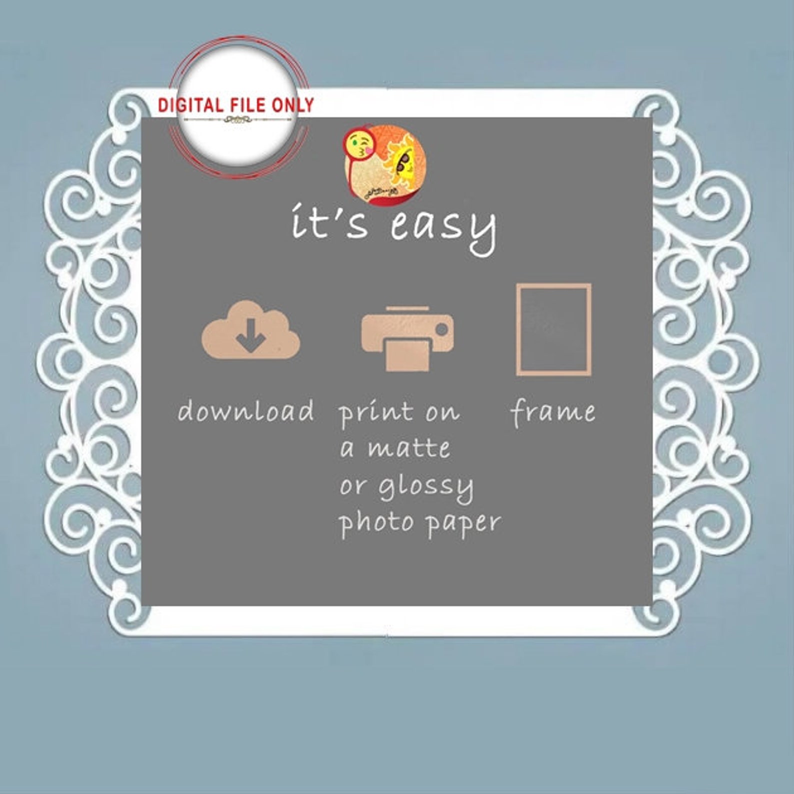 Digital File the Fallen Madonna Allo Allo High Quality Art Print Deco ...
