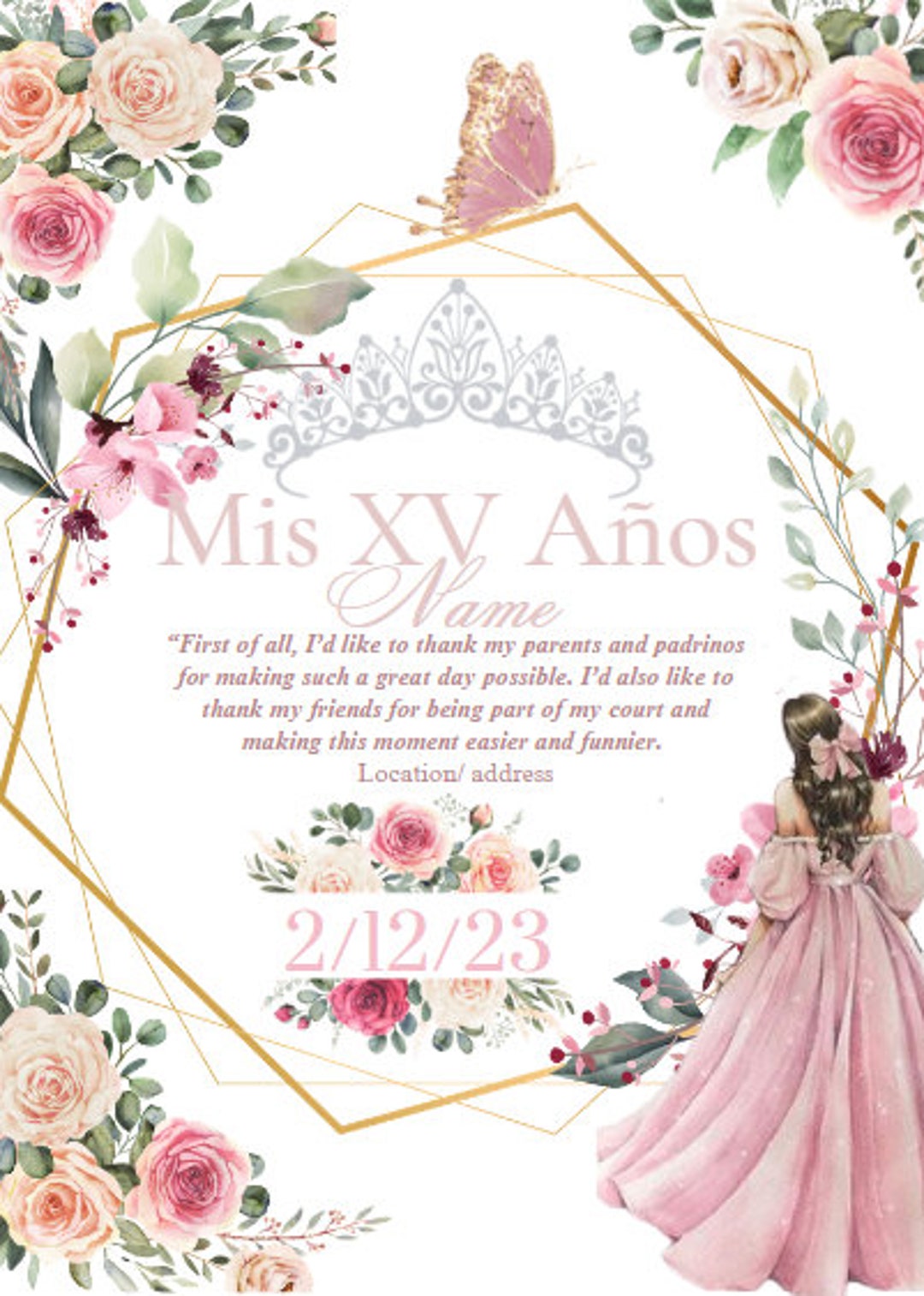 Quince Invitations Template - Etsy