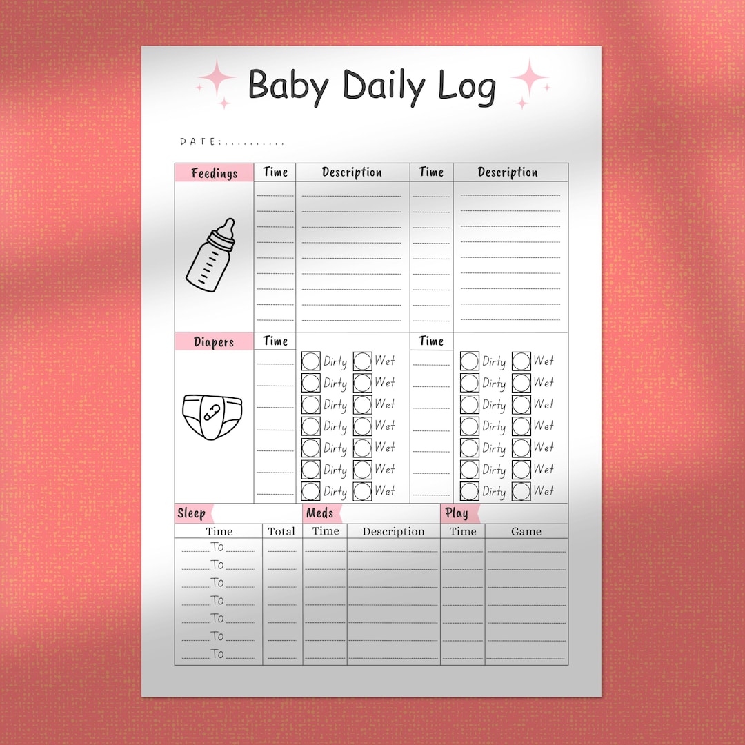 Editable Baby Daily Log. Printable Baby Daily Tracker. Baby & Toddler ...