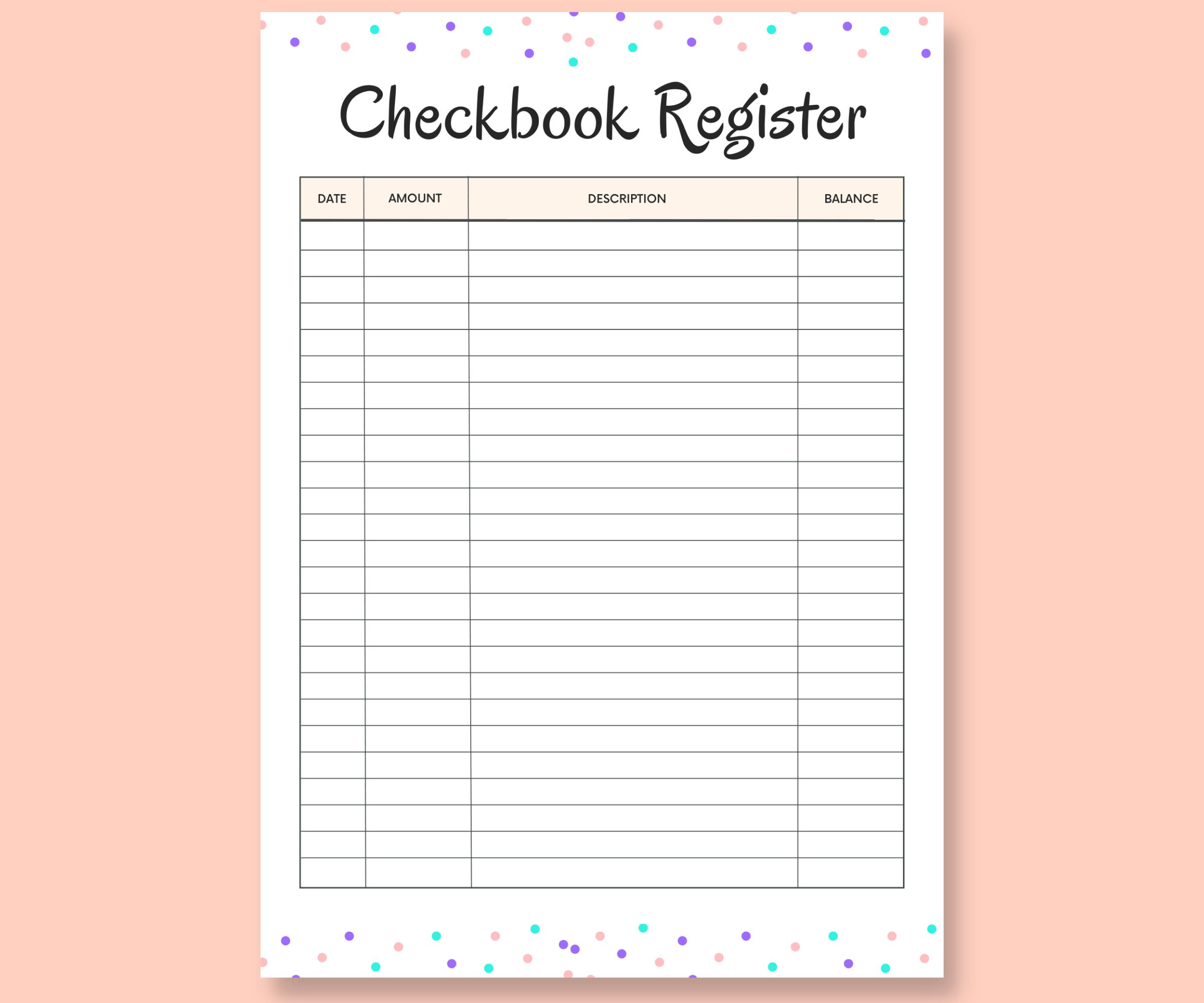 Checkbook Register, Balance Tracker, Deposit Manager, Transactions ...