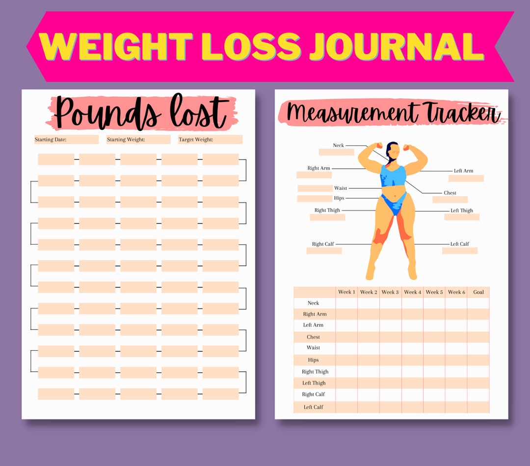 Woman Body Measurements Tracker, Weight Loss Tracker, Weight Loss ...