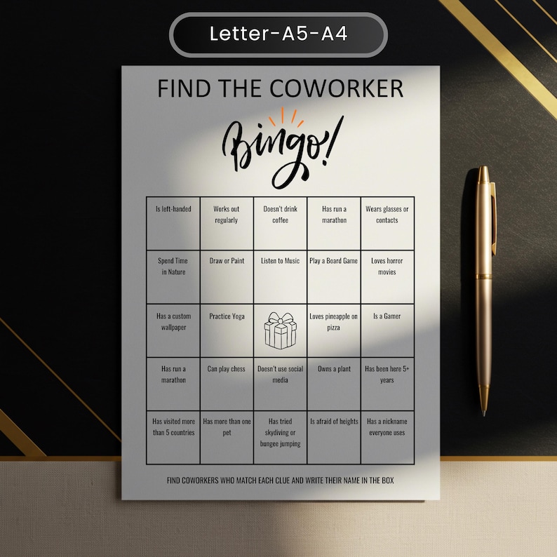 Printable Find the Coworker Bingo. Getting to Know You Bingo. Party Ice ...