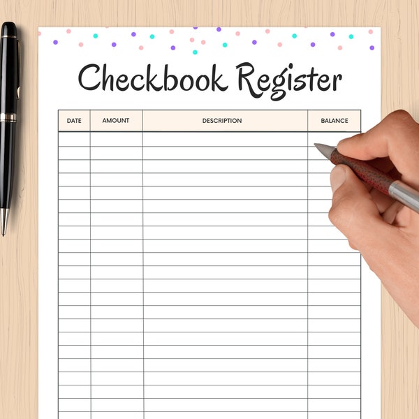 Checkbook Register - Etsy