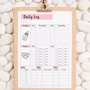 Baby Daily Log, Infant Daily Log, Baby Care Journal, Infant Activity ...