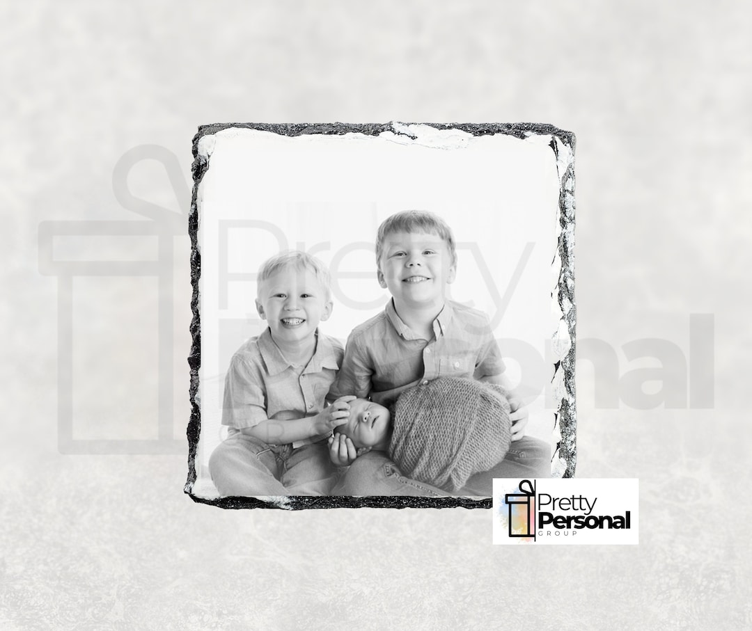 Photo Slate | Coasters | Personalised | Set of 4 | Gift | Custom | Any ...