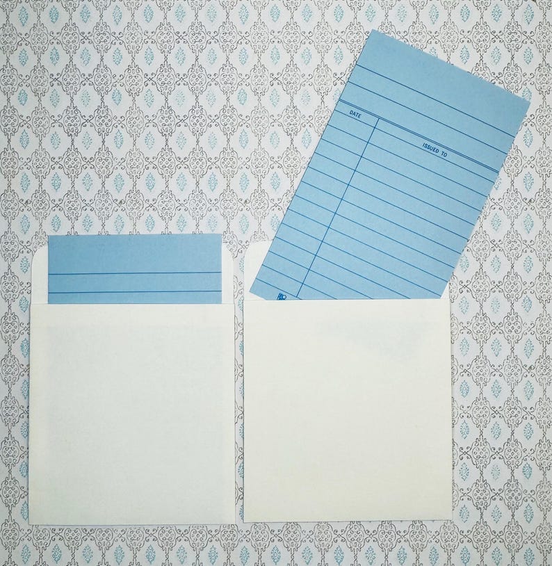 Library Book Checkout Cards or Pockets - Etsy