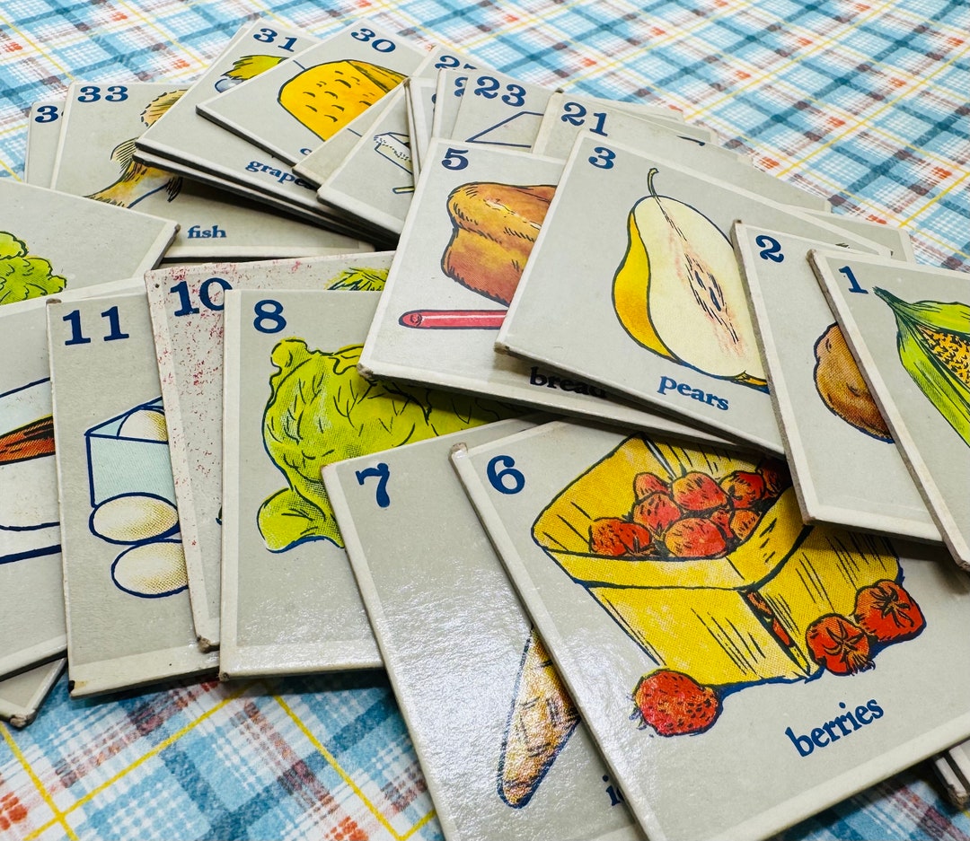 Children’s Food Lotto Game Board or Cards - Etsy