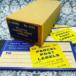 Dennison Address Labels / Parcel Post Label Books - Etsy