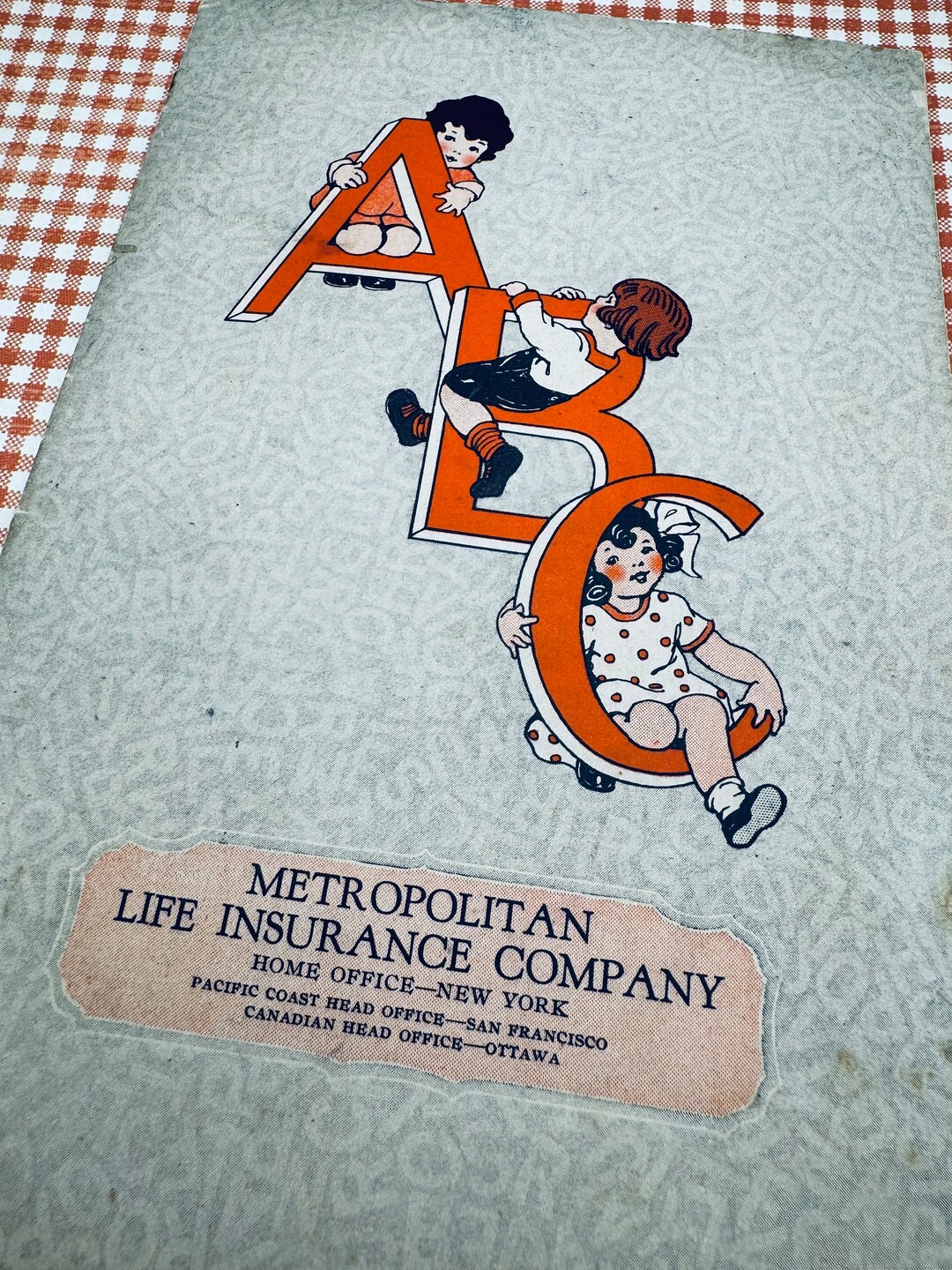 Metropolitan Life Insurance Alphabet Coloring Book - Etsy