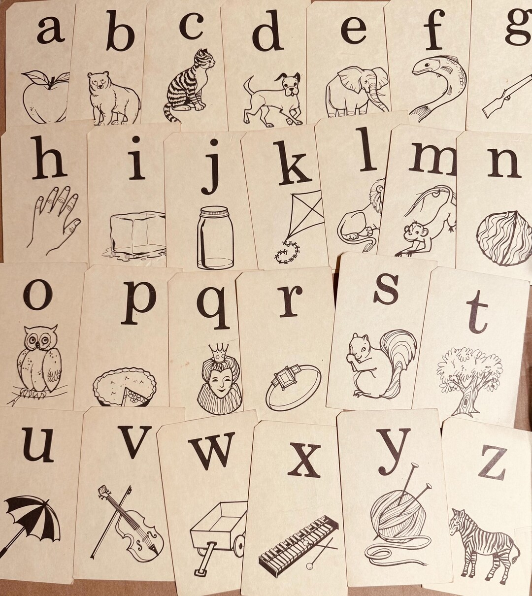 Full Alphabet Flash Card Sets - Etsy