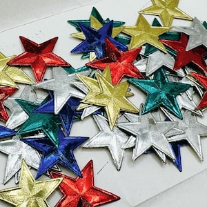 Metal Bright Gummed Foil Star Seals 5 Colors - Etsy