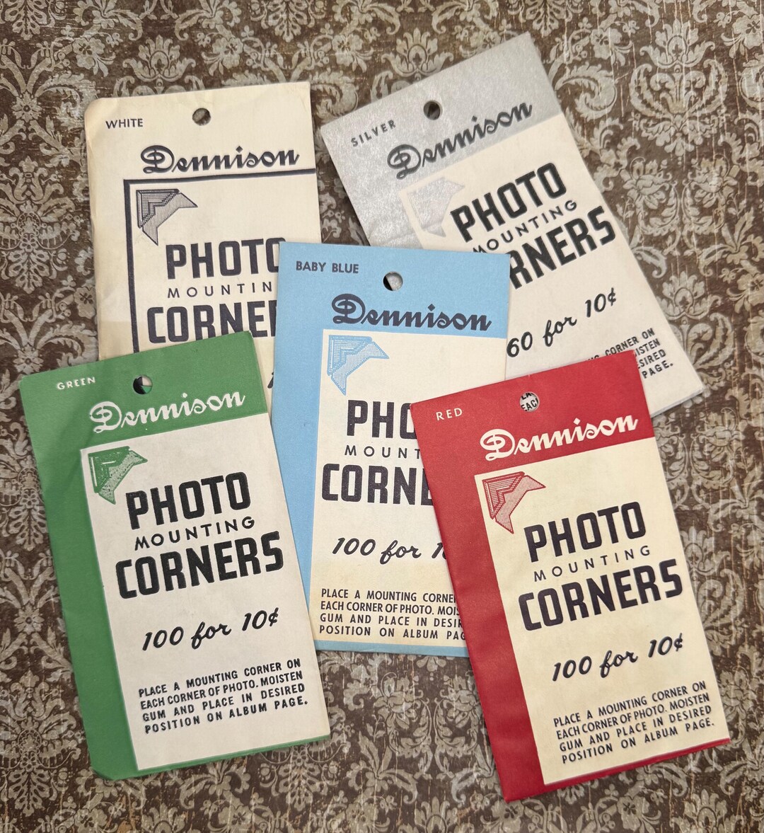Dennison, Nuace Gummed Photo Mounting Corners - Multiple Colors - Etsy
