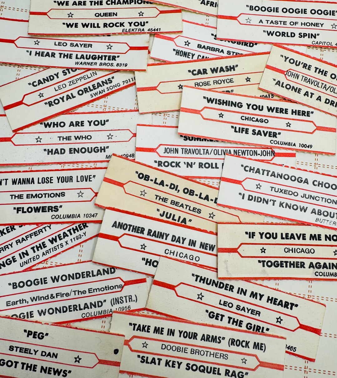 Jukebox Song Labels - Etsy