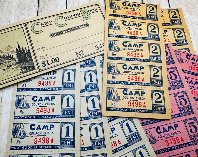 Camp Ticket / Coupon Strips - Etsy