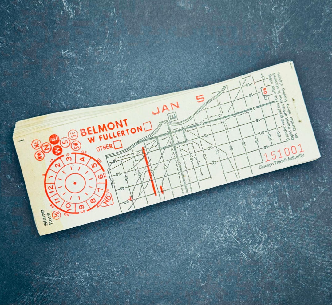 Chicago CTA Bus Ticket - Etsy