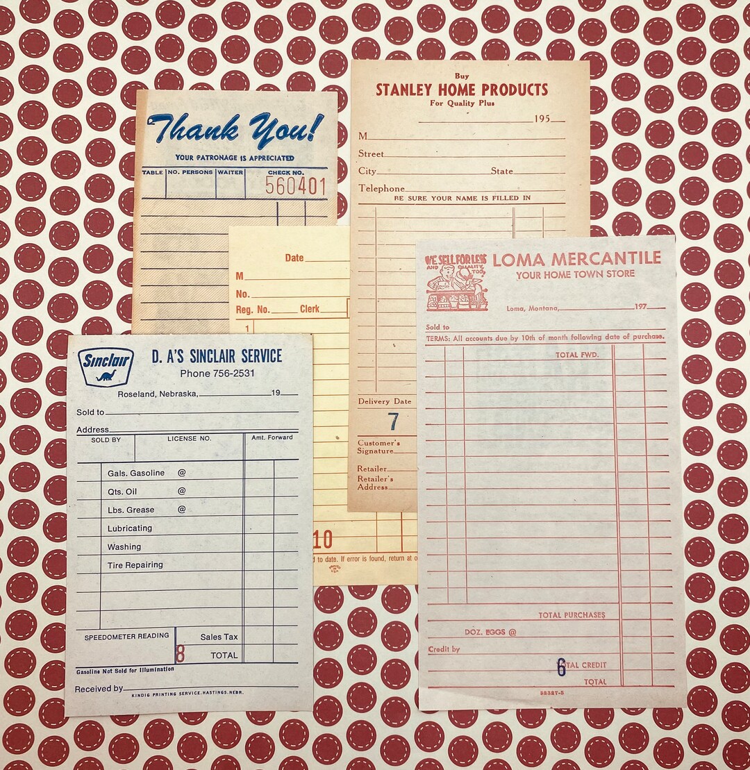 Sales Receipts / Guest Check Set - Etsy