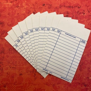 Library Book Checkout Cards or Pockets - Etsy