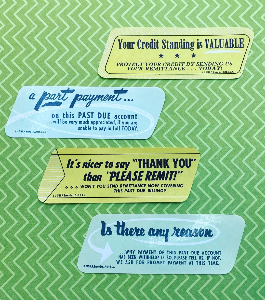 Past Due Labels set of 4 - Etsy