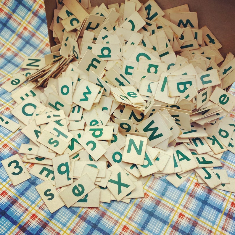 Cardstock Alphabet Tiles - Etsy