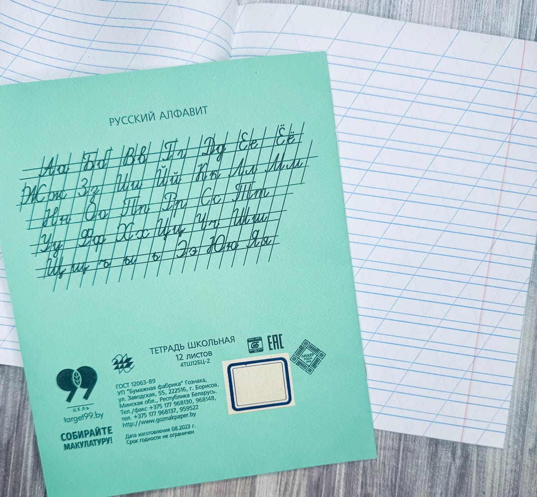 Cyrillic Lined / Grid School Notebooks - Etsy