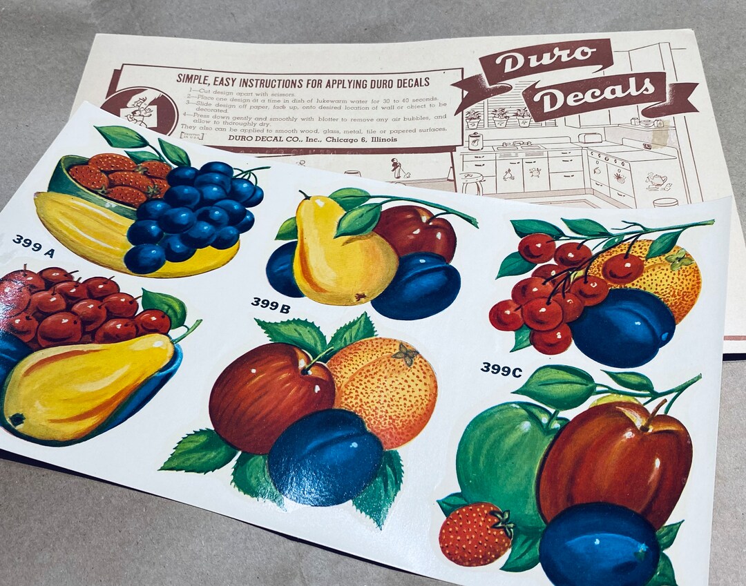Duro Water-slide Fruit Decal Sets - Etsy