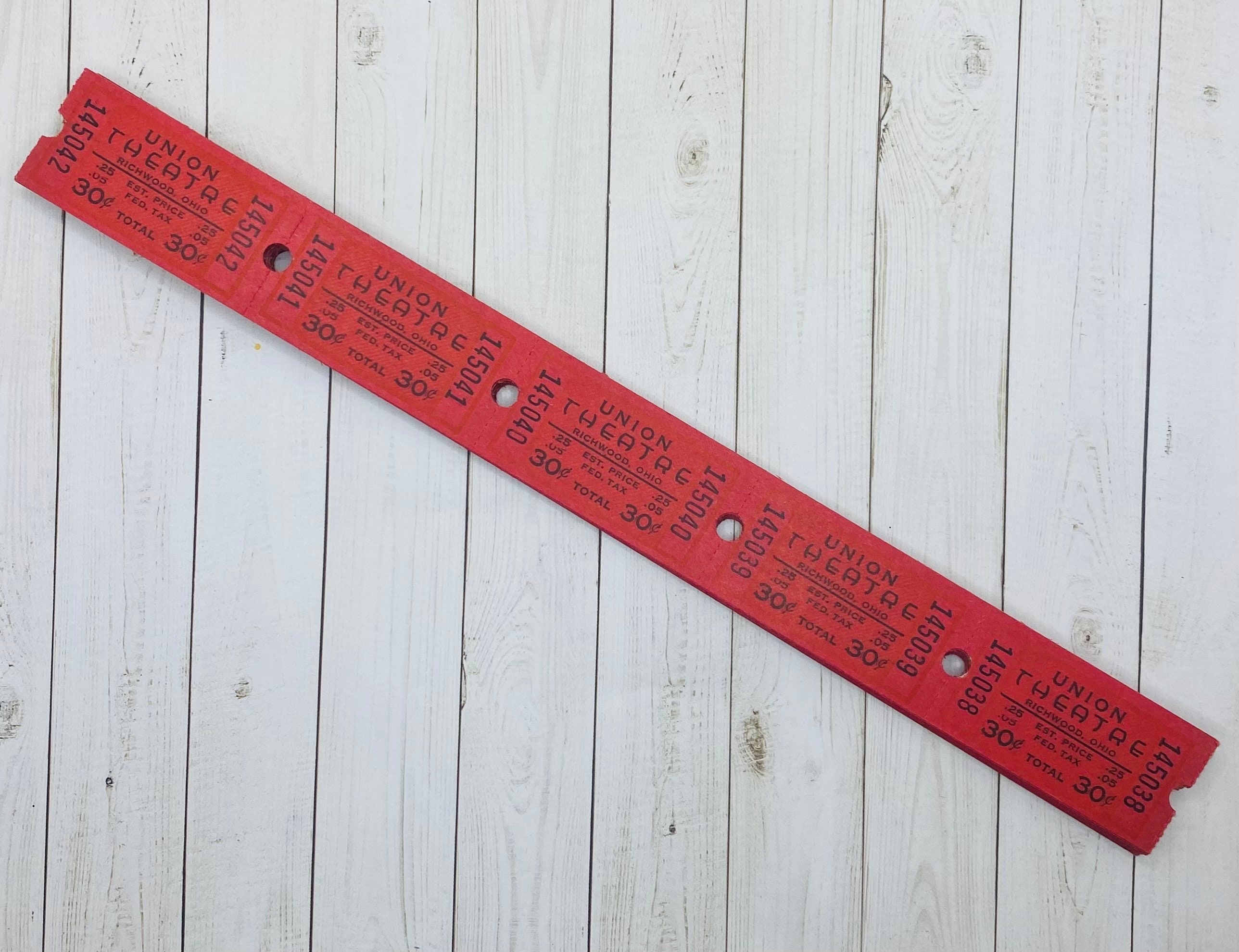 Rare 1930s Movie Ticket Stacks 50 Pcs - Etsy