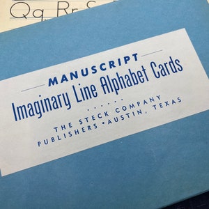 1954 Manuscript Lettering Alphabet Practice Cards - Etsy