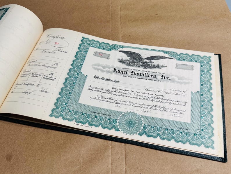 Stock Certificates - Etsy