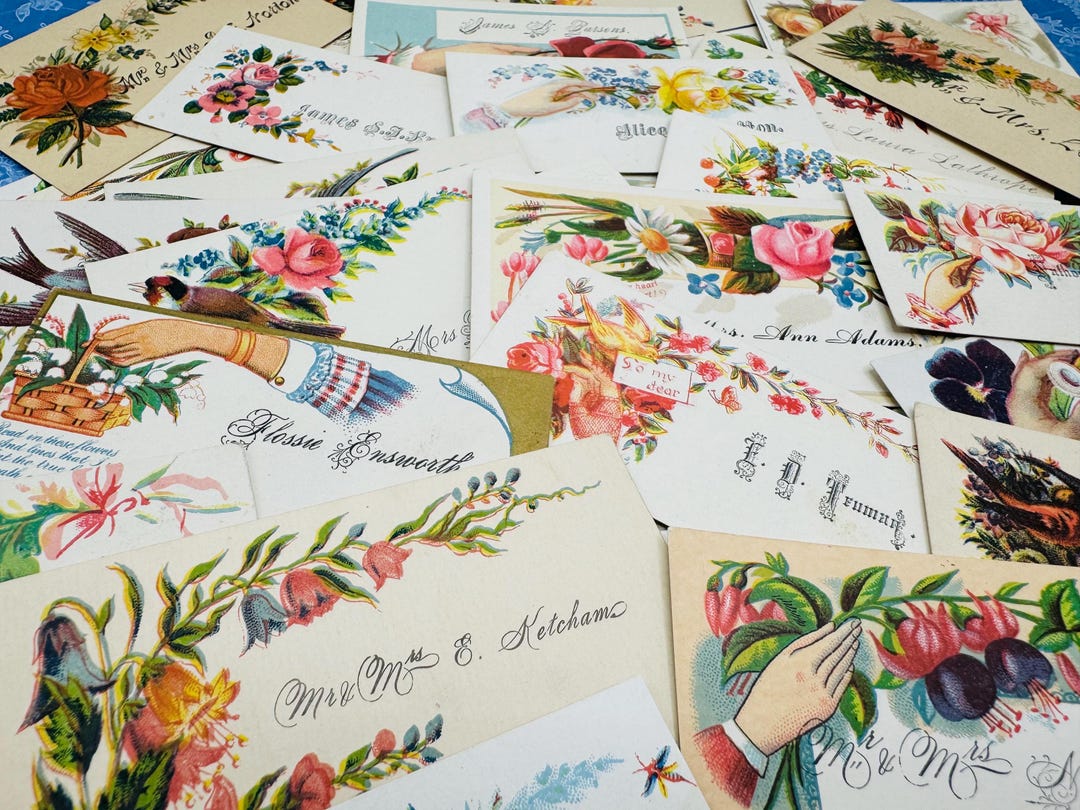 Victorian Calling Visiting Card Sets - With Names - Etsy