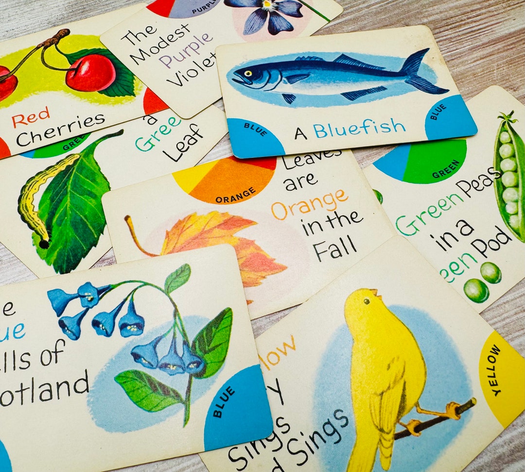 Picture Color Game Cards - Etsy