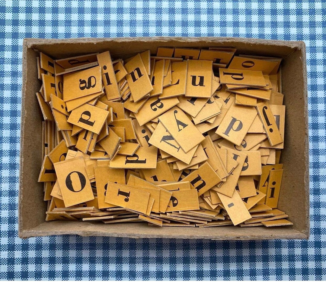 Tiny Cardstock Alphabet Tiles Orange - Etsy