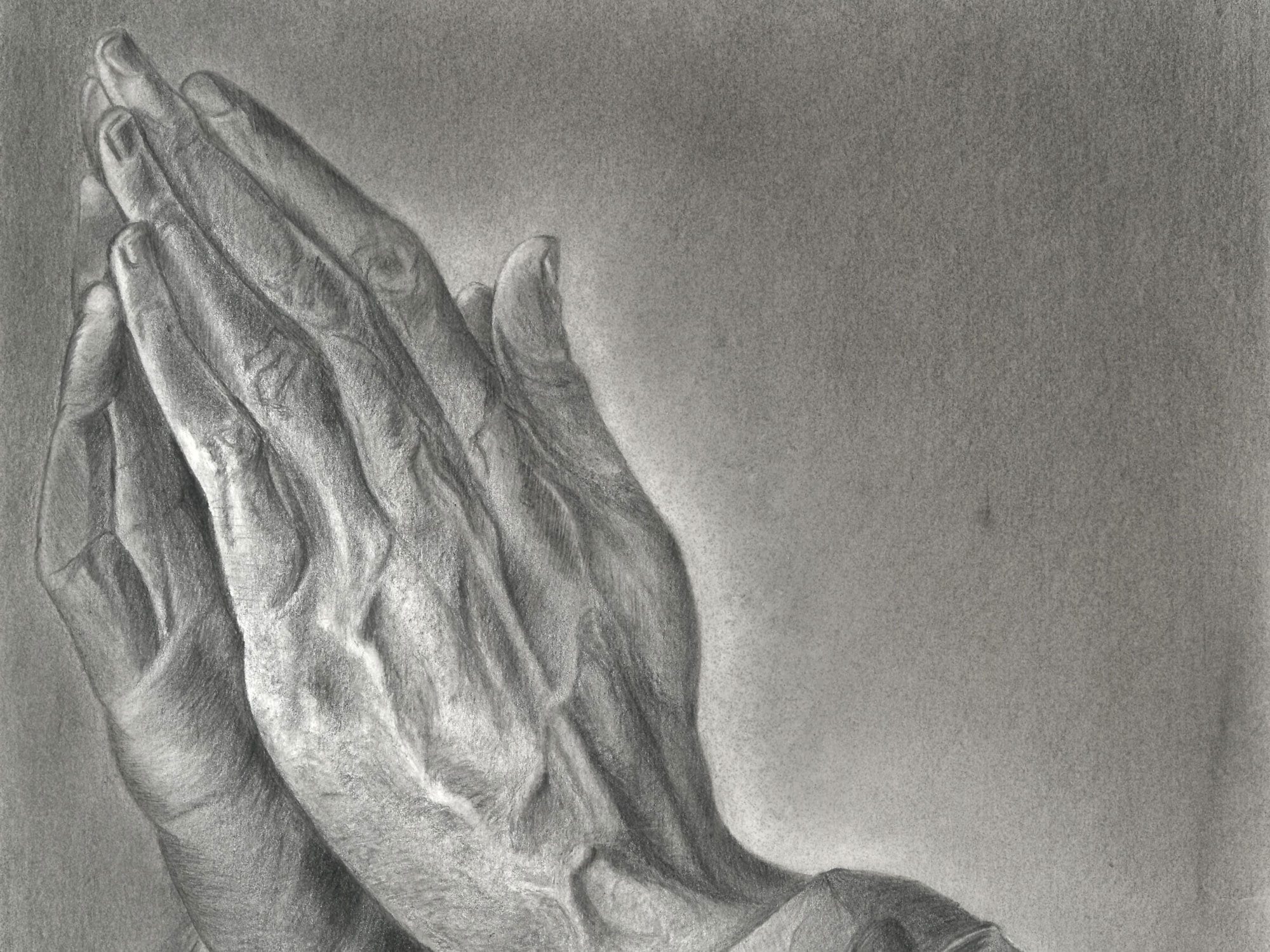 Samsung TV Frame Art, Durer Praying Hands, Famous Art Prints, Black and ...