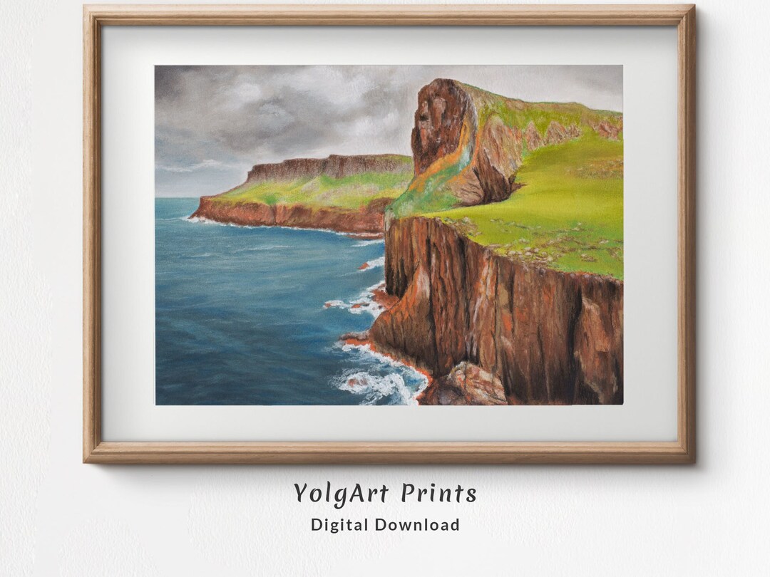 Pencil Drawing of Scotland, Scottish Highlands Landscape Print ...