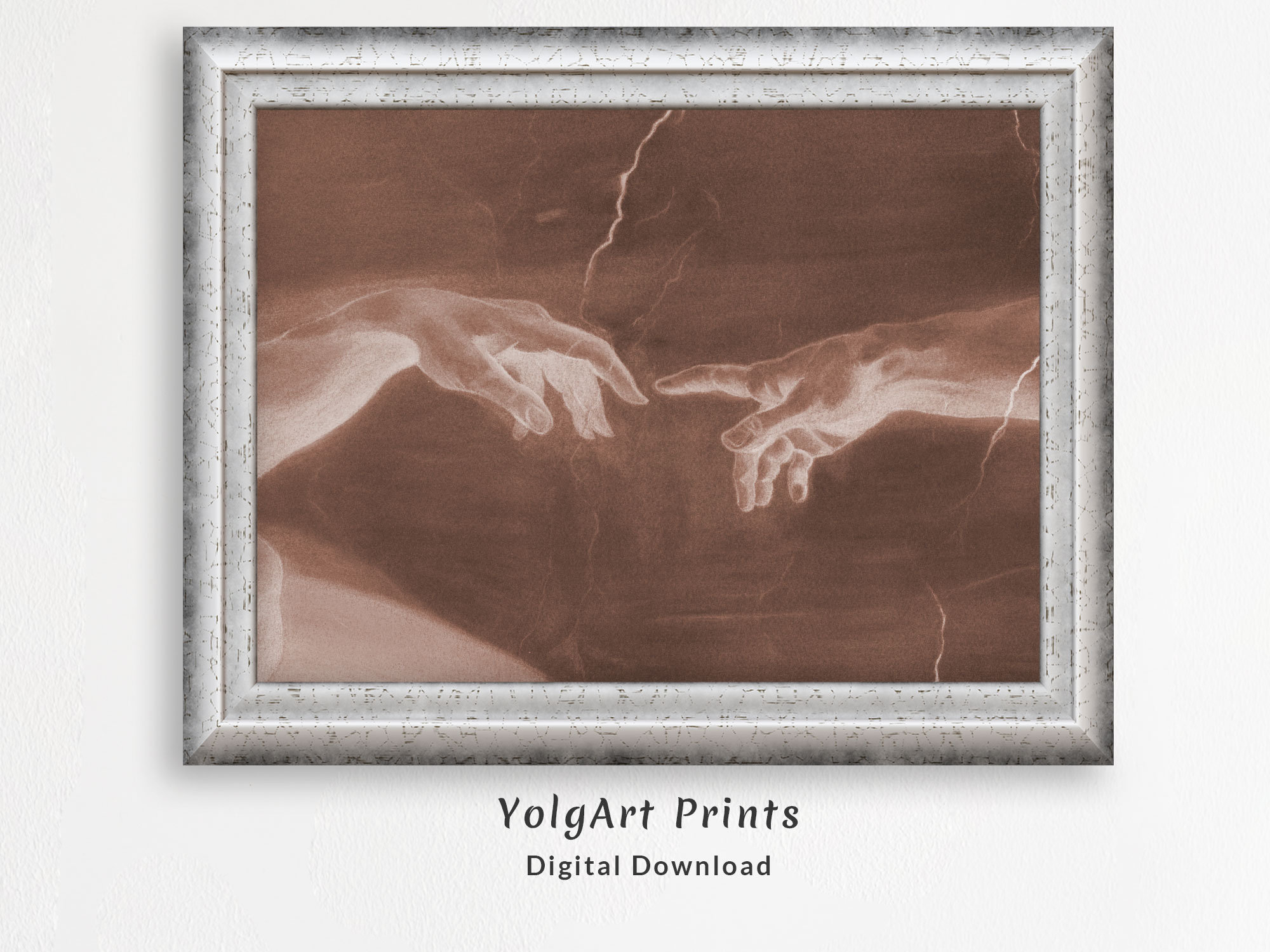 Creation of Adam Print: Renaissance Art, Sistine Chapel (digital ...