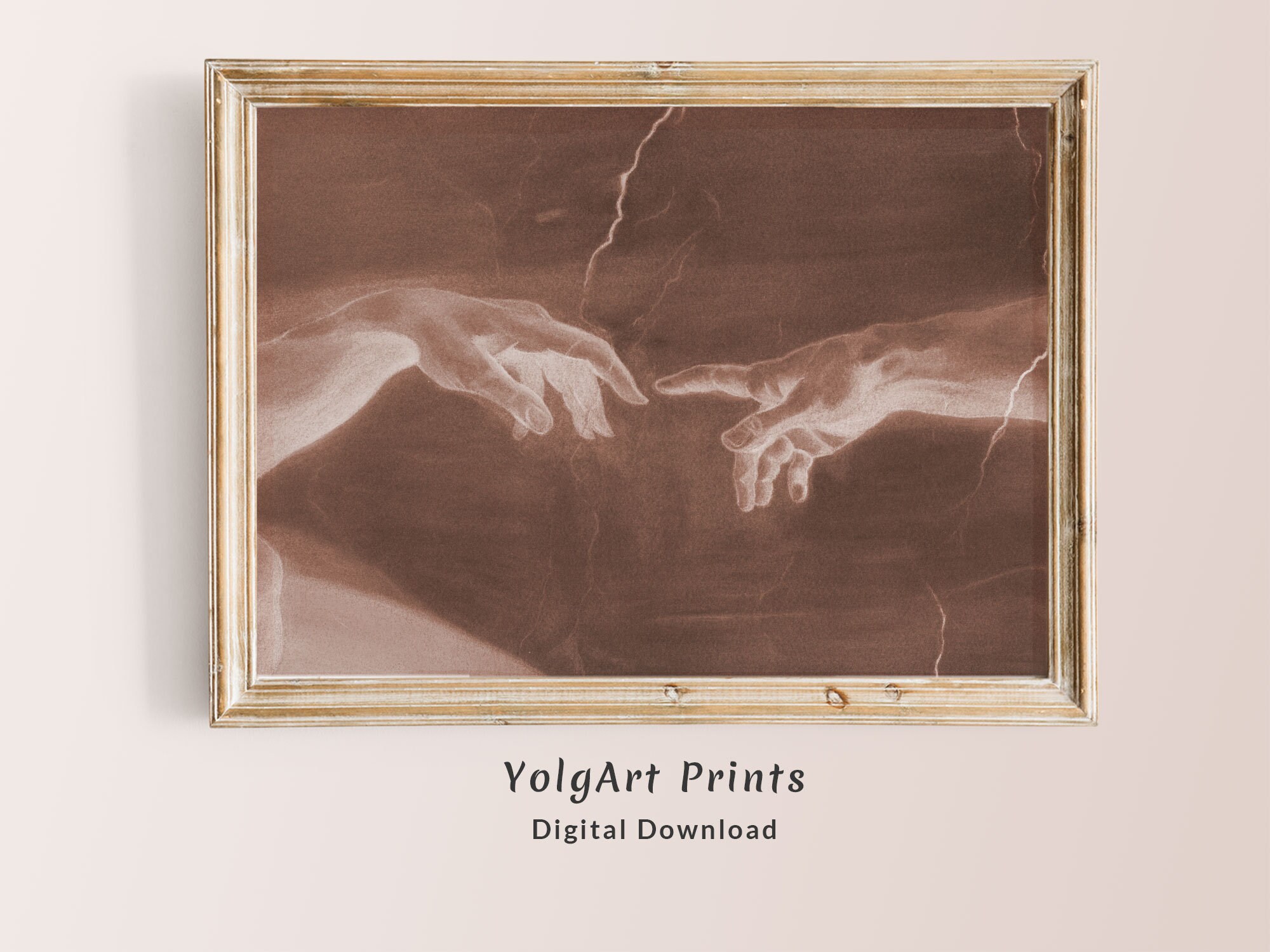 Creation of Adam Print: Renaissance Art, Sistine Chapel (digital ...