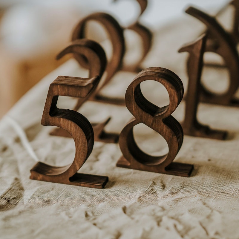 Birch Table Numbers - Etsy