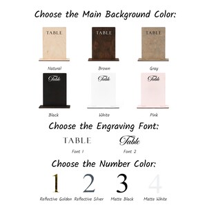 Wooden Table Numbers for Wedding Reception, Custom Table Signage and ...