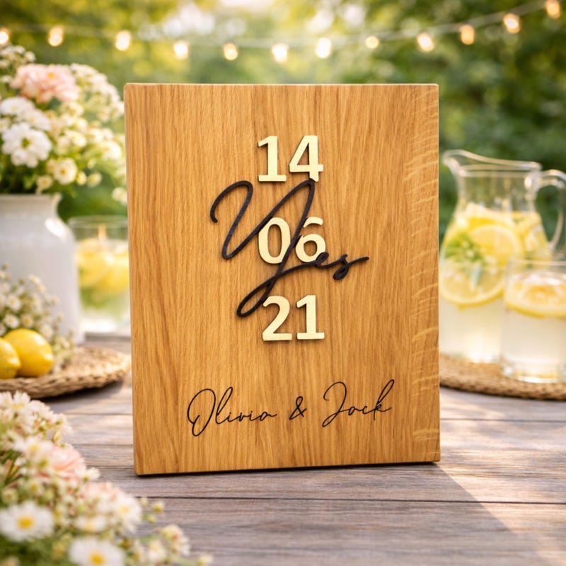 Proposal Date Plaque - Etsy