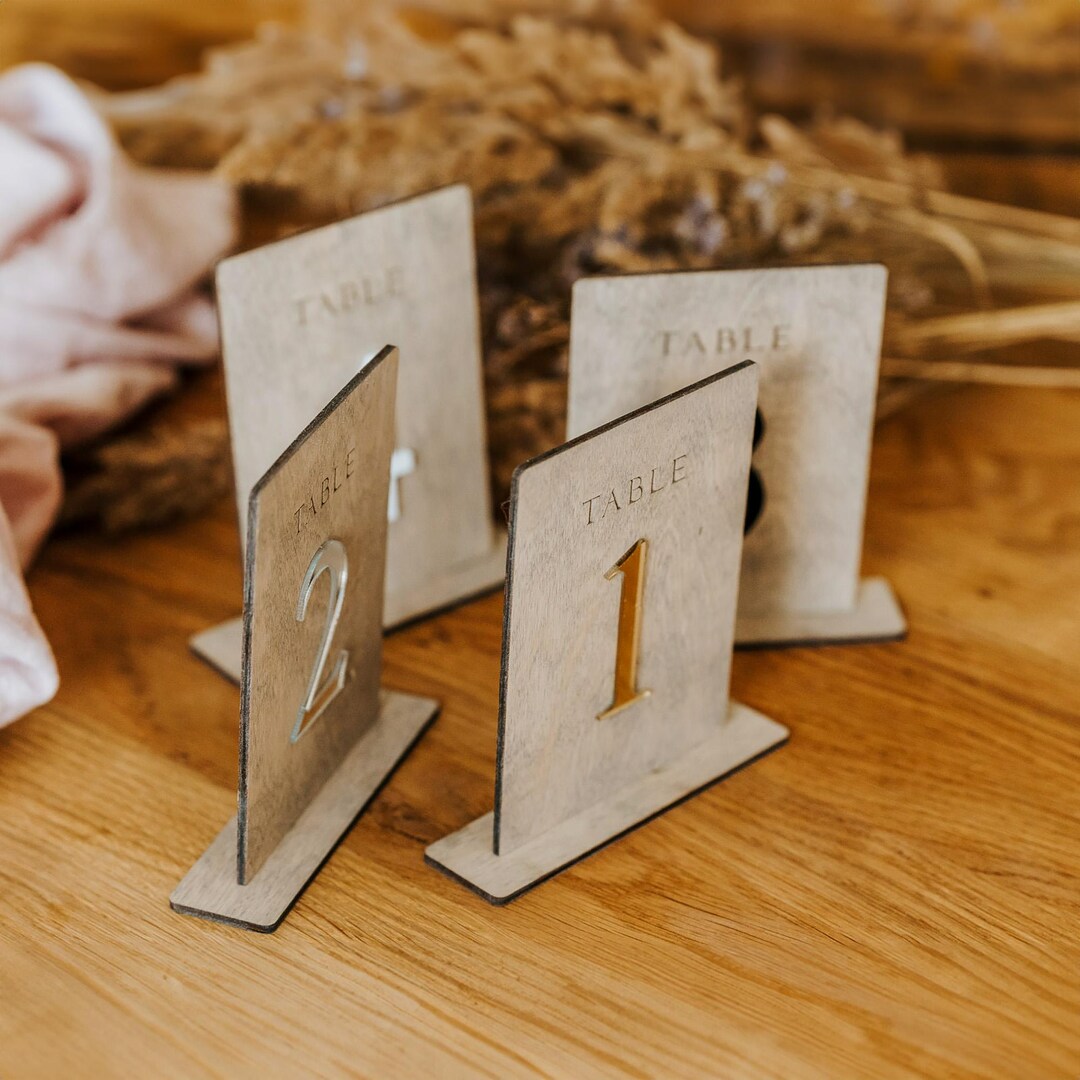 Boho Wooden Table Numbers for Rustic Wedding Decor, Event Table Numbers ...